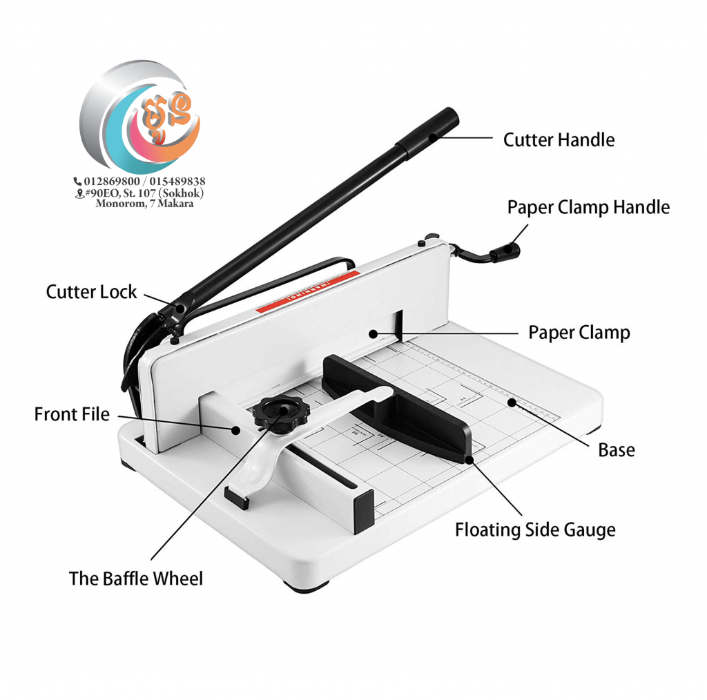 Paper Cutter (858 A4 Size) Industrial Heavy Duty Guillotine Trimmer ...